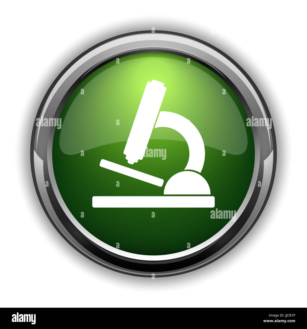 Microscope icon. Microscope website button on white background Stock ...
