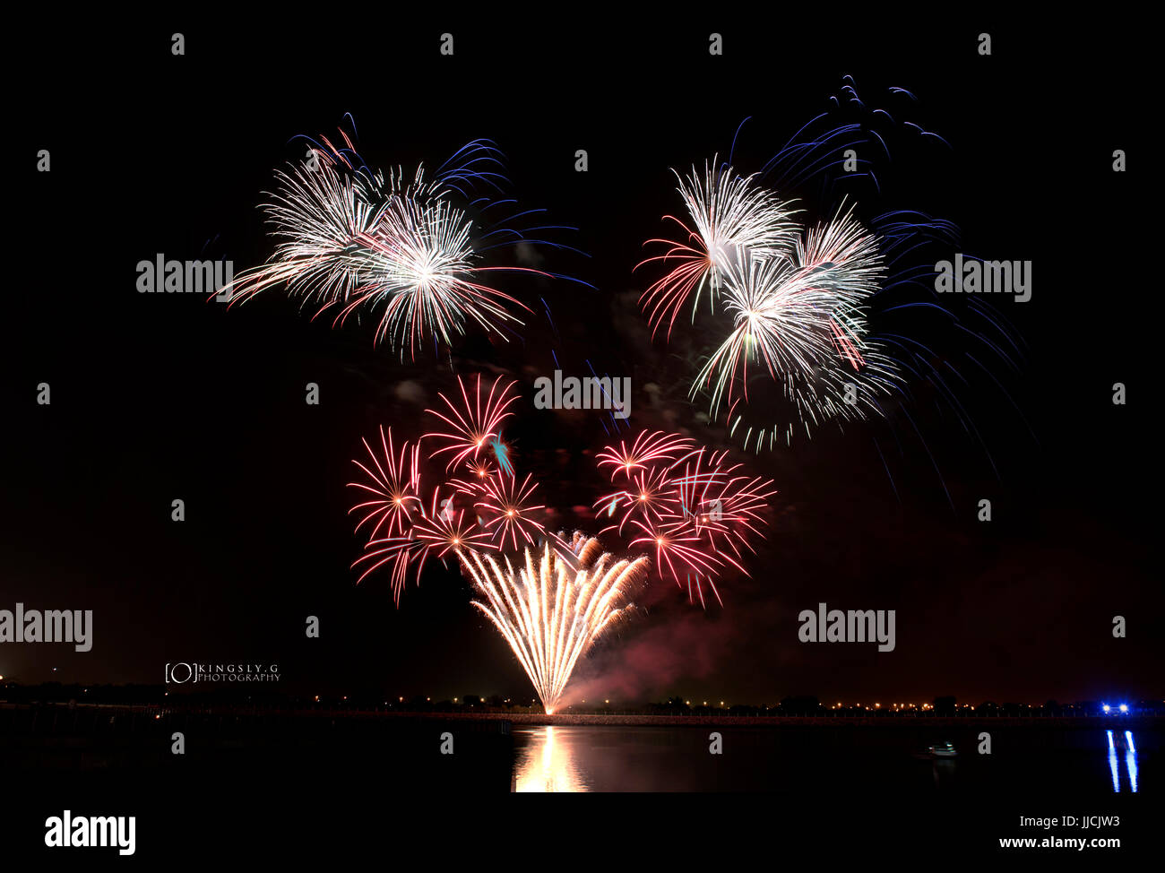 Spectacular fireworks display in Dubai Stock Photo - Alamy