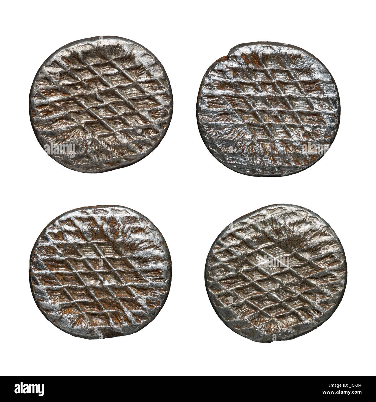 Old rusty nail heads, isolated on white Stock Photo - Alamy