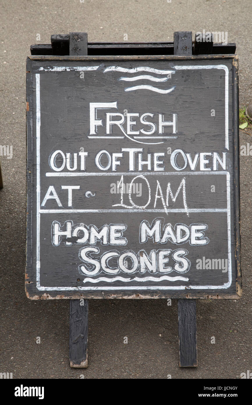 Home Made Scone Sign, Stratford Upon Avon, England, UK Stock Photo - Alamy