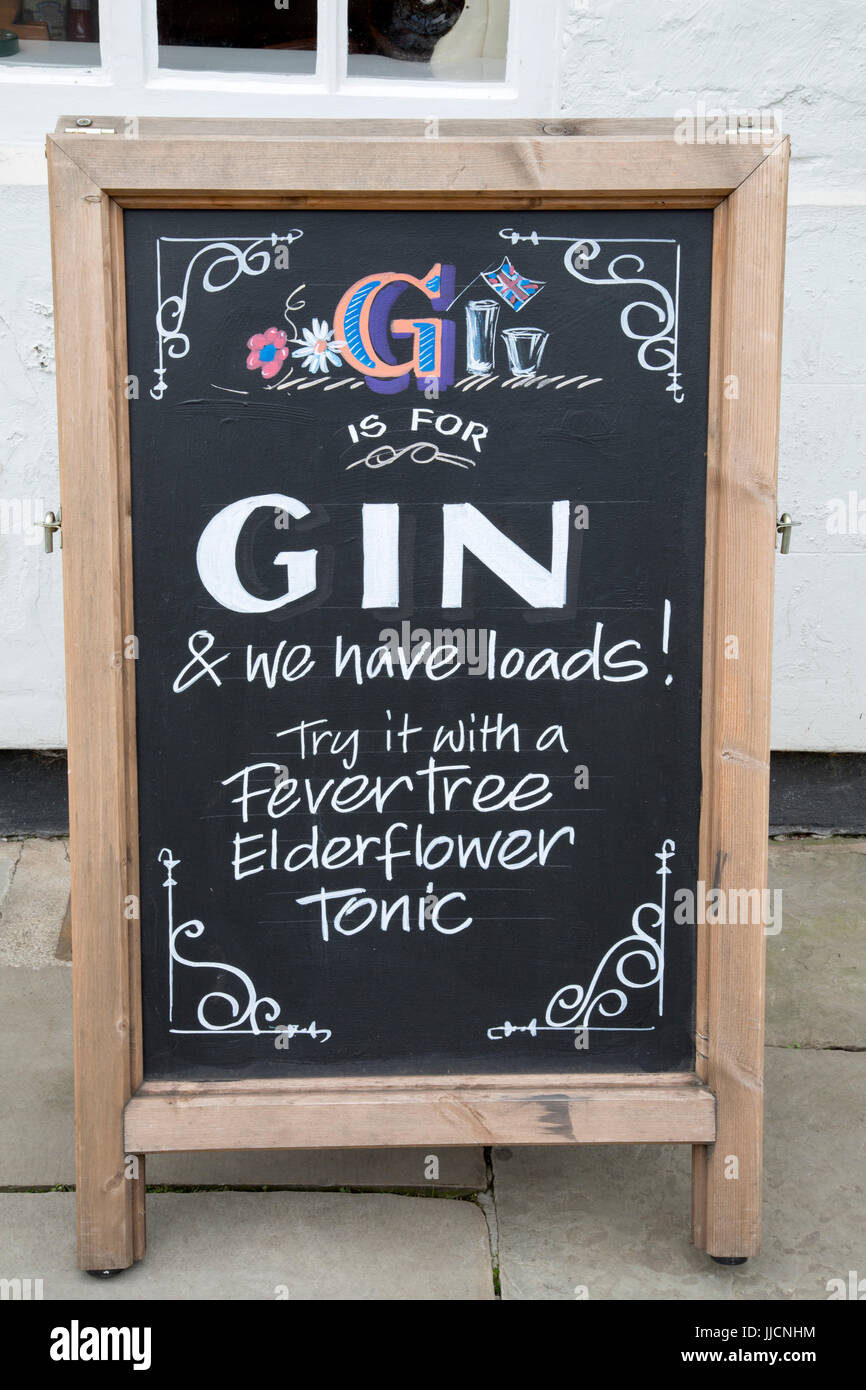 Gin Sign, Stratford Upon Avon, England, UK Stock Photo - Alamy