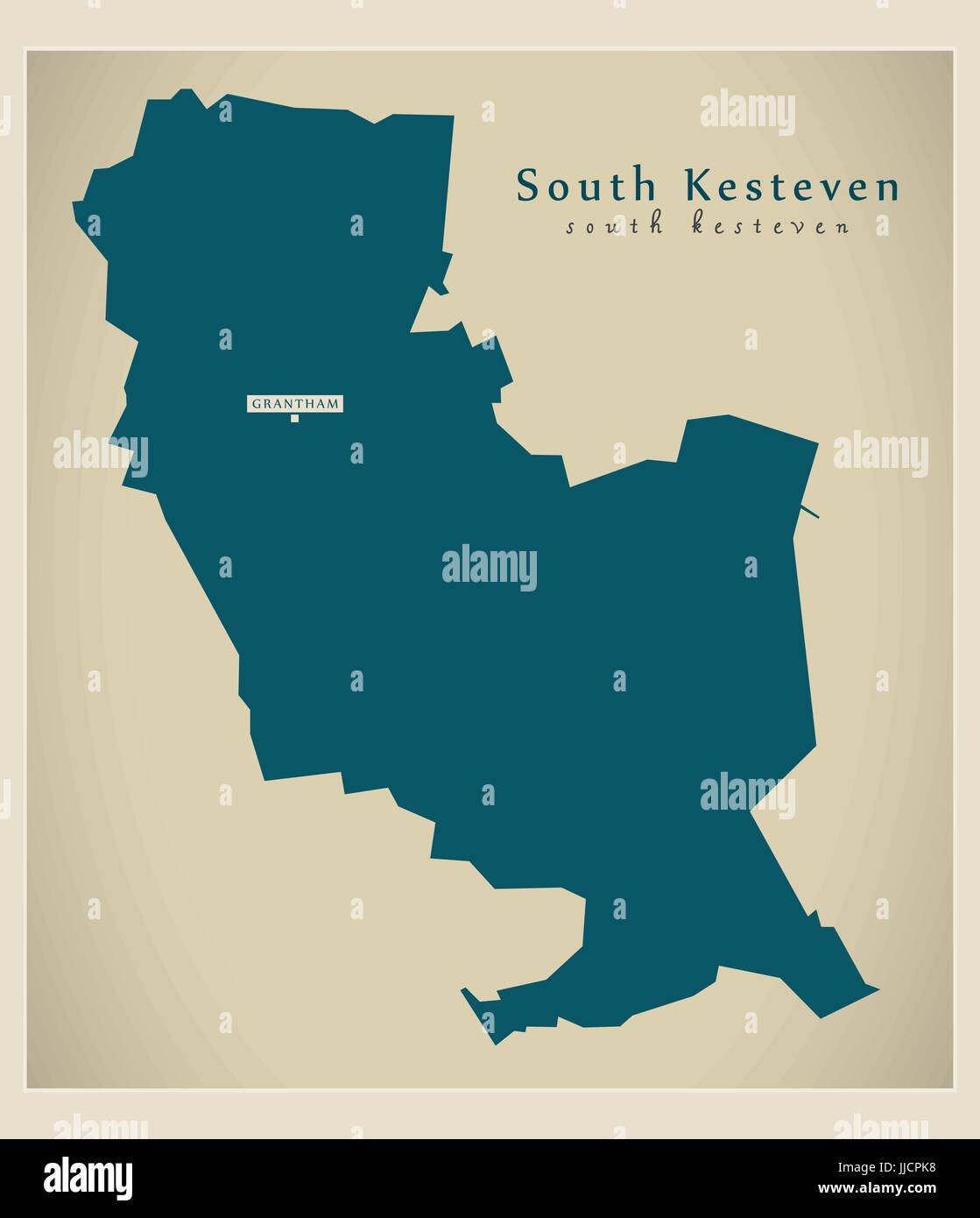 Map of south kesteven hi-res stock photography and images - Alamy