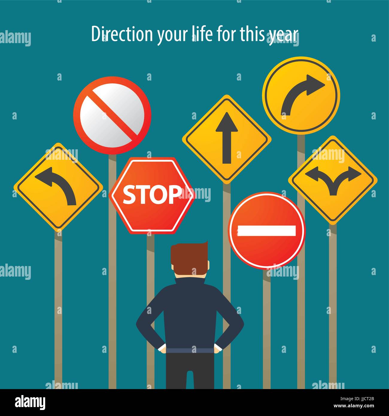 Street sign way career Stock Vector Images - Alamy