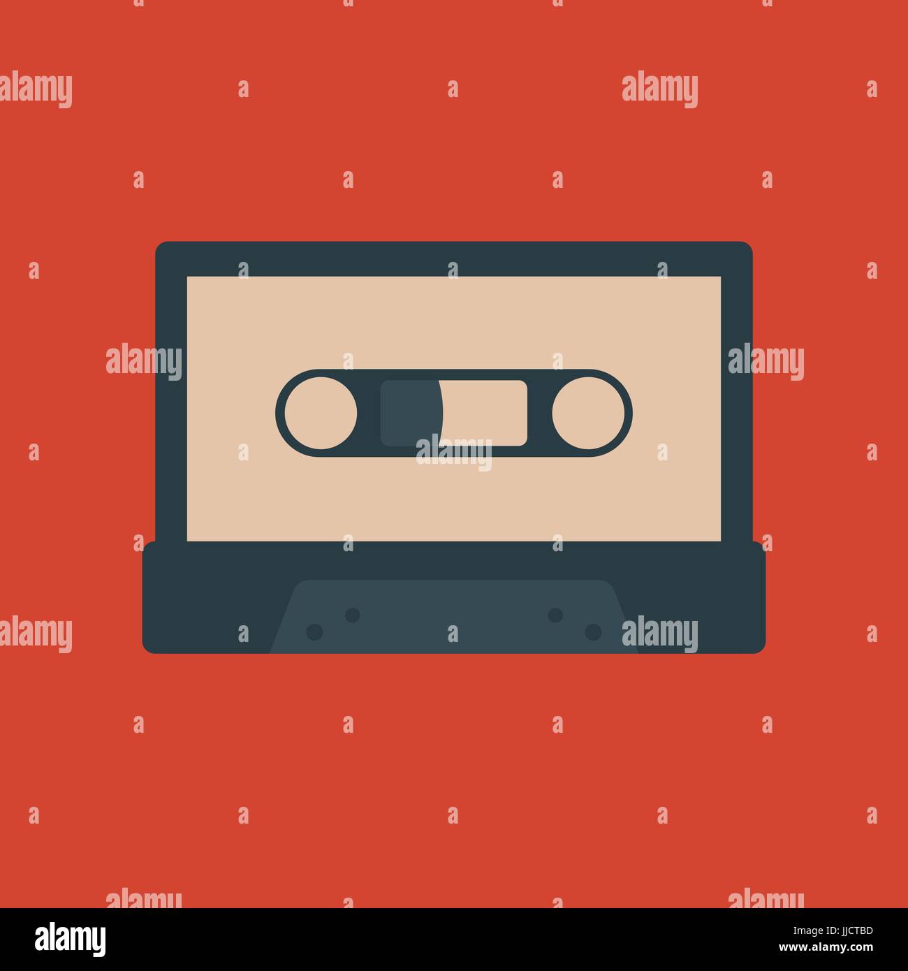 retro tape cassete flat design Stock Vector Image & Art - Alamy
