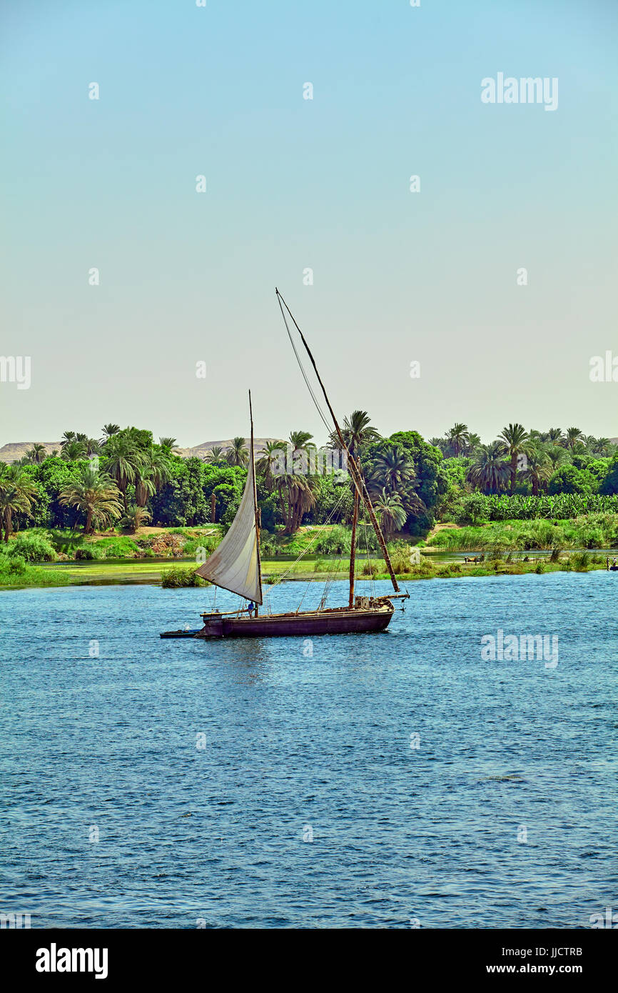 boat on the Nile River. Egypt Stock Photo - Alamy