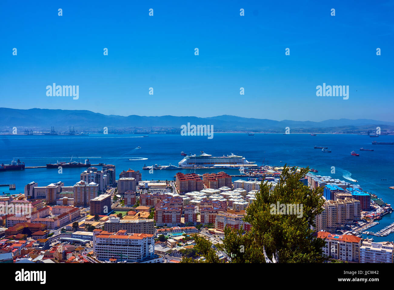 Aerial view of Gibraltar. Gibraltar capital of Gibraltar UK Stock Photo ...
