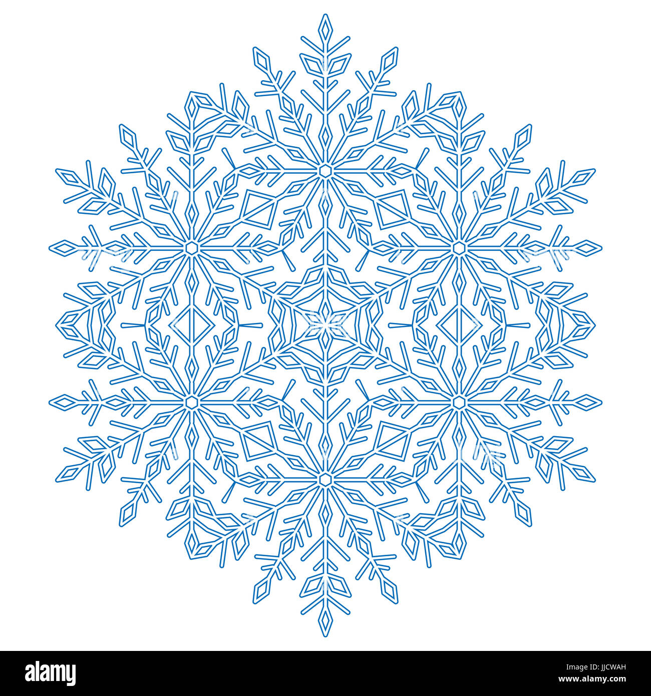 Pretty Round Snowflake Stock Photo - Alamy