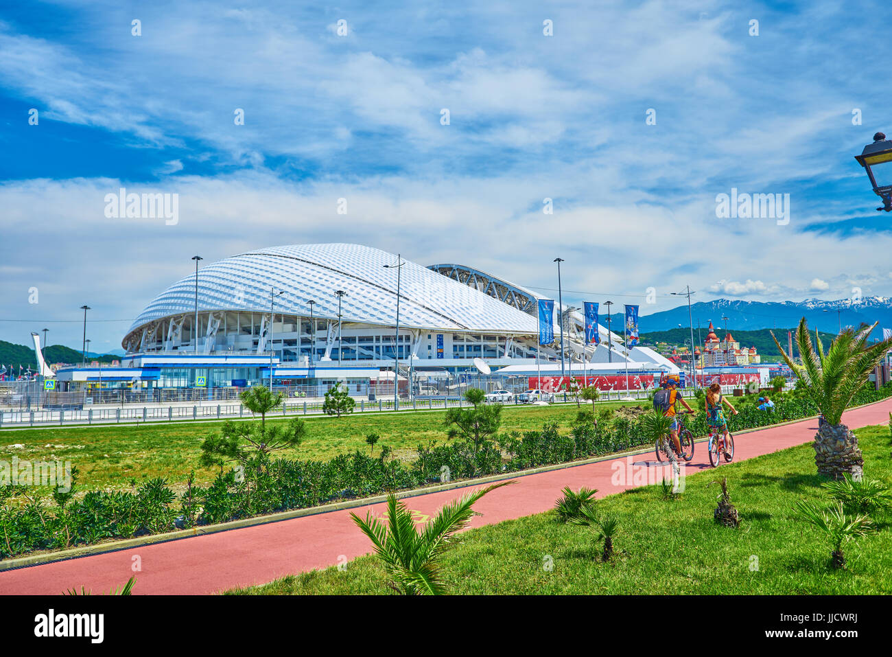 SOCHI, RUSSIA - JUNE 18, 2017: Stadium "Fisht" in the Olympic Park ...