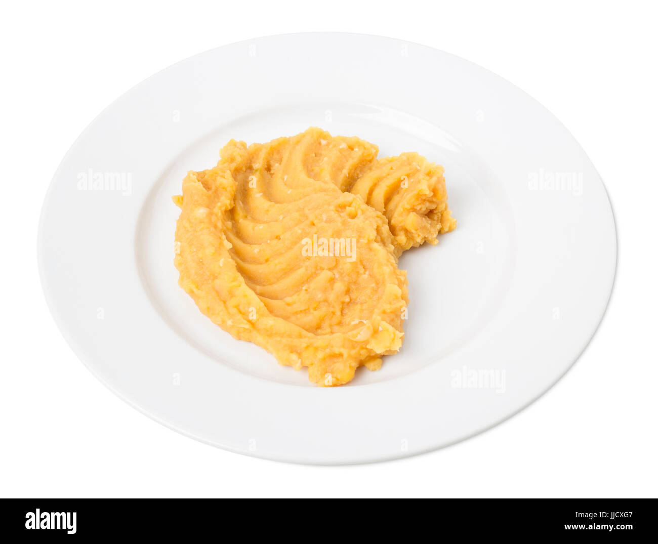 Delicious mashed peas. Isolated on a white background Stock Photo - Alamy