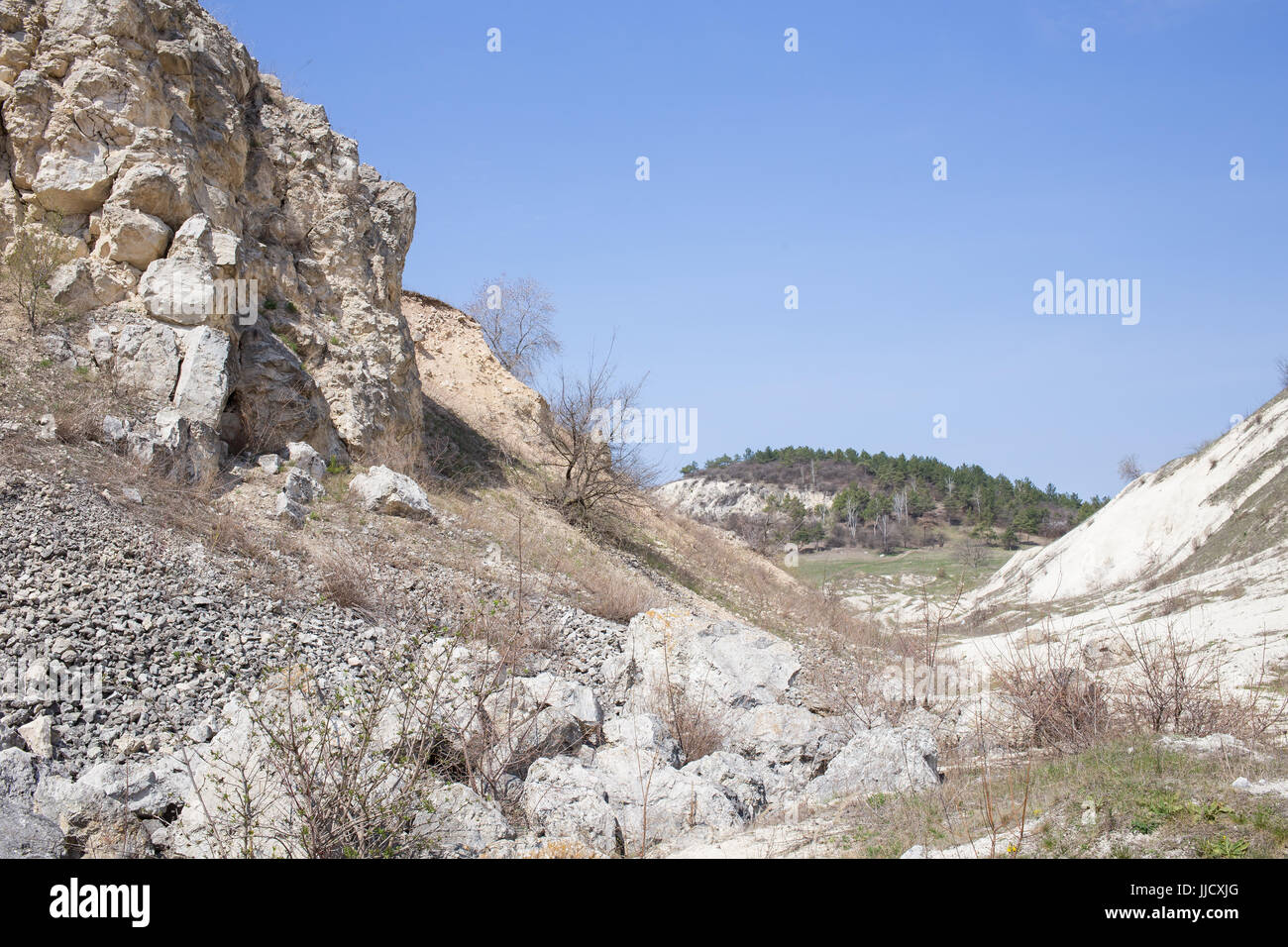 Beautiful valley with limestone minerals Stock Photo - Alamy
