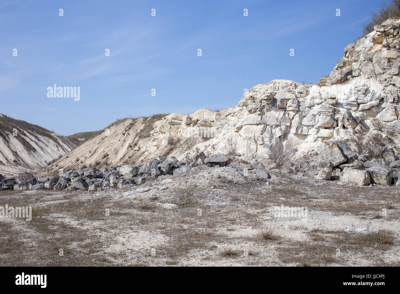 Beautiful view of the limestone quarry Stock Photo - Alamy