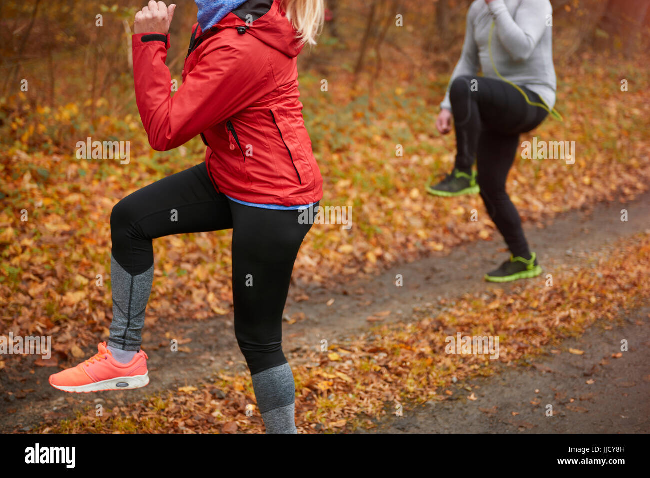 Another exercise is stretching legs Stock Photo - Alamy