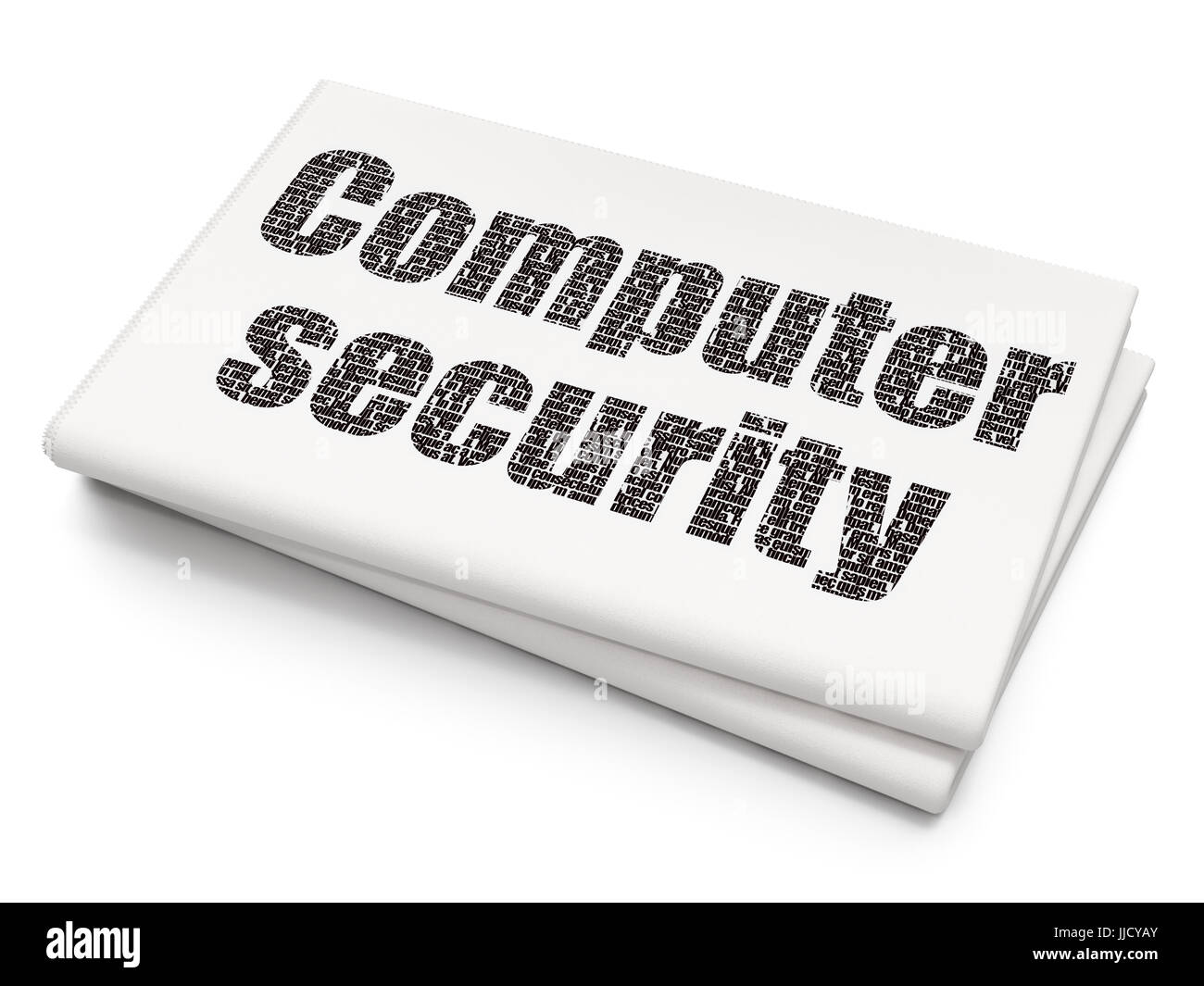 Protection concept: Computer Security on Blank Newspaper background ...