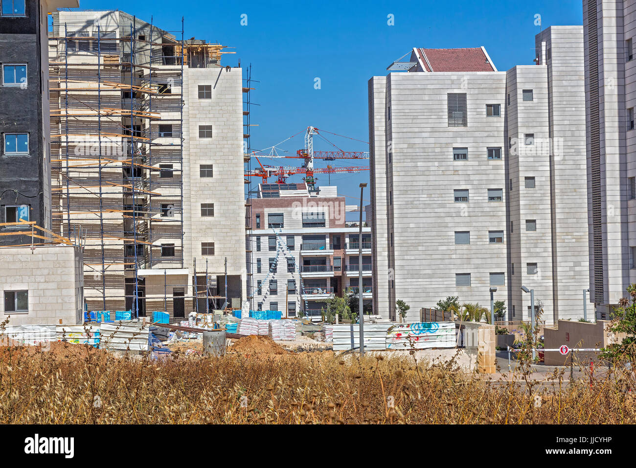 Construction of a residential area Stock Photo - Alamy