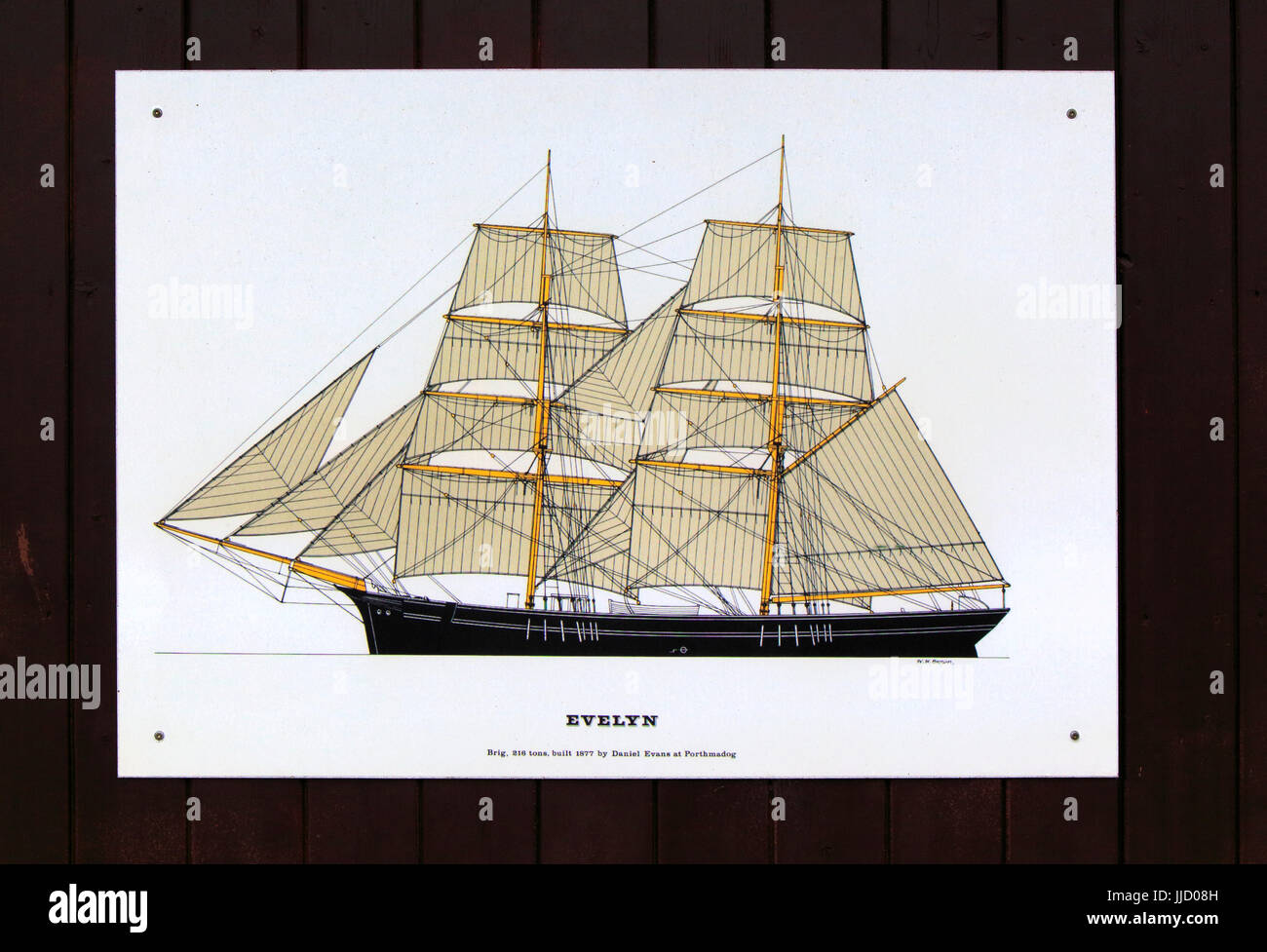 Brigantine ship diagram hi-res stock photography and images - Alamy