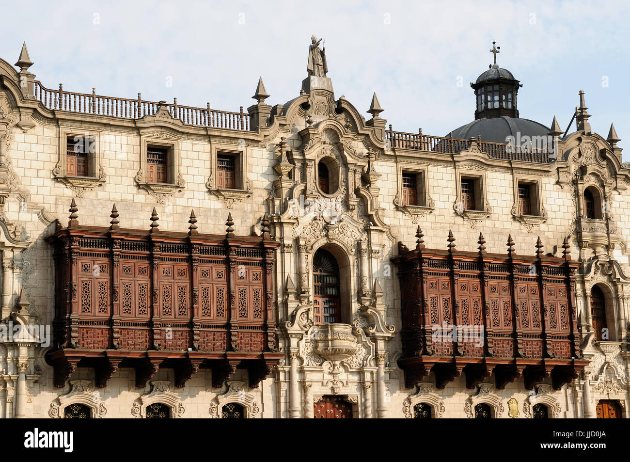 Lima - capital of Peru. Cityscape - Plaza de Armas - main squer in town ...