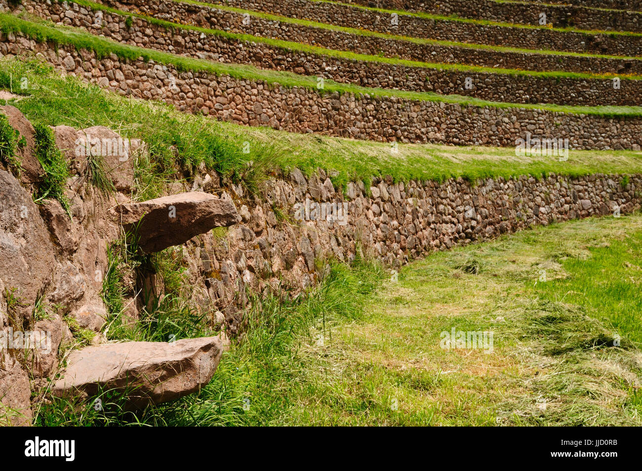Peru, Moray, ancient Inca circular terraces. Probable there is the ...