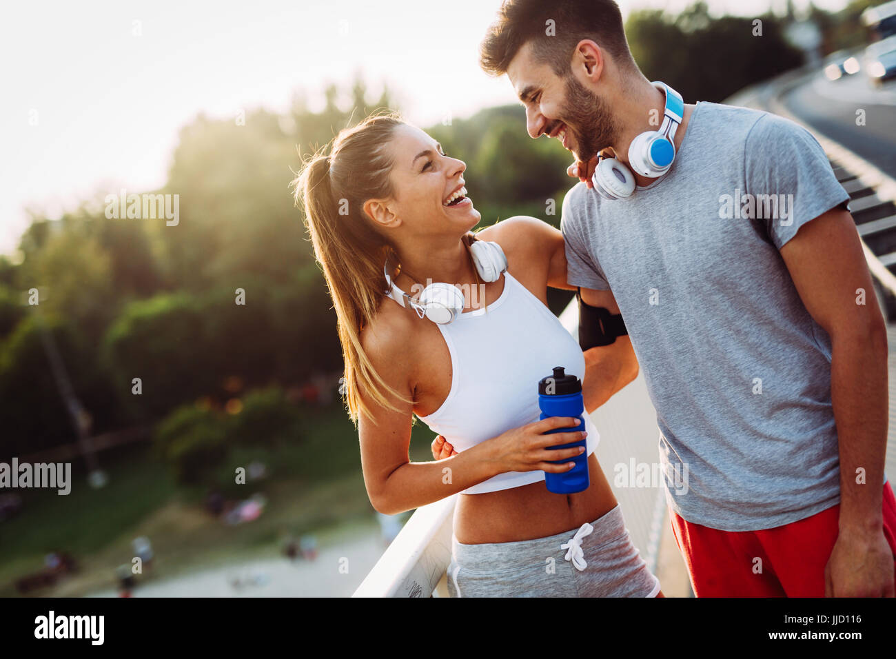 Hugging sport hi-res stock photography and images - Alamy