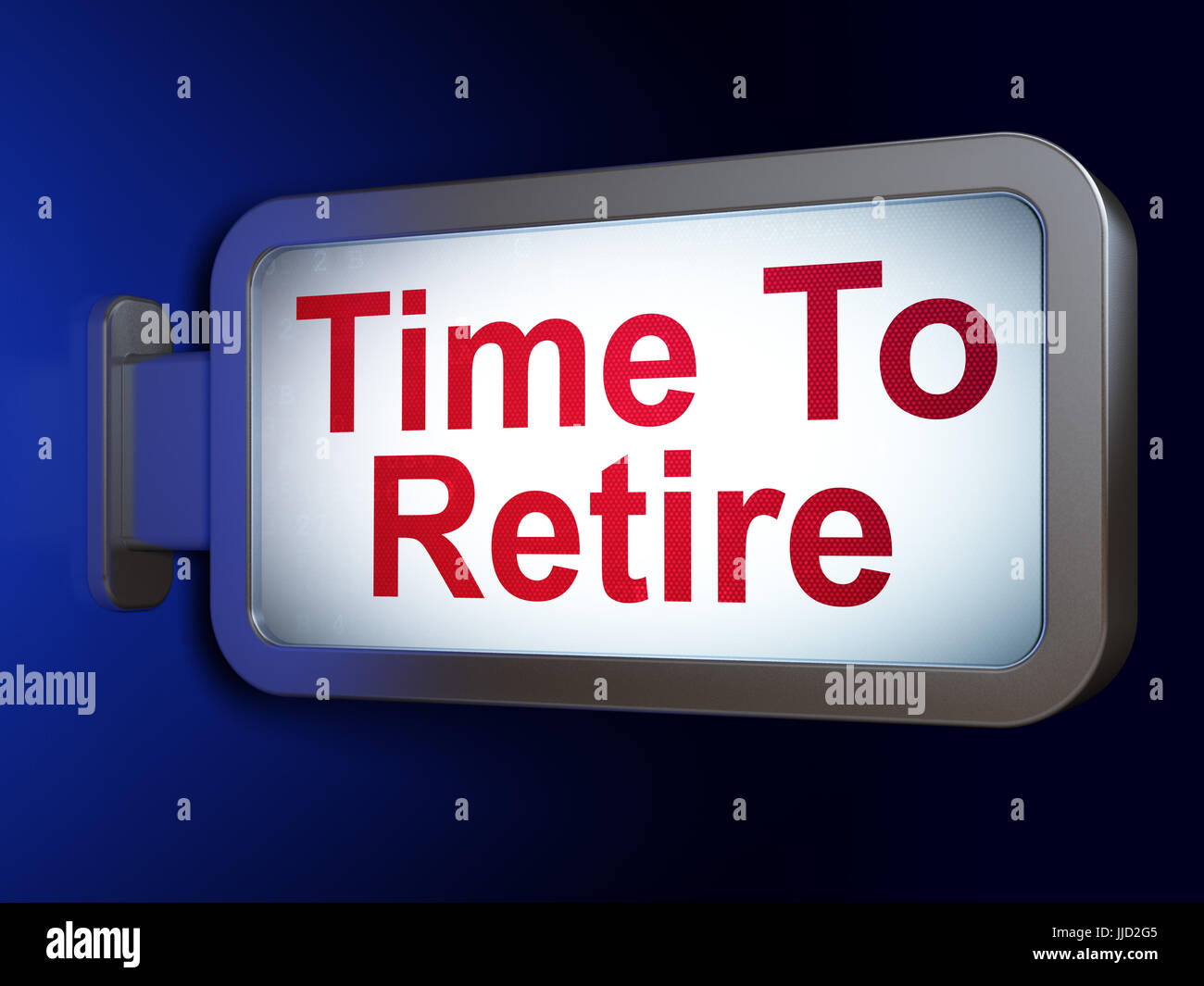 Timeline concept: Time To Retire on billboard background Stock Photo ...