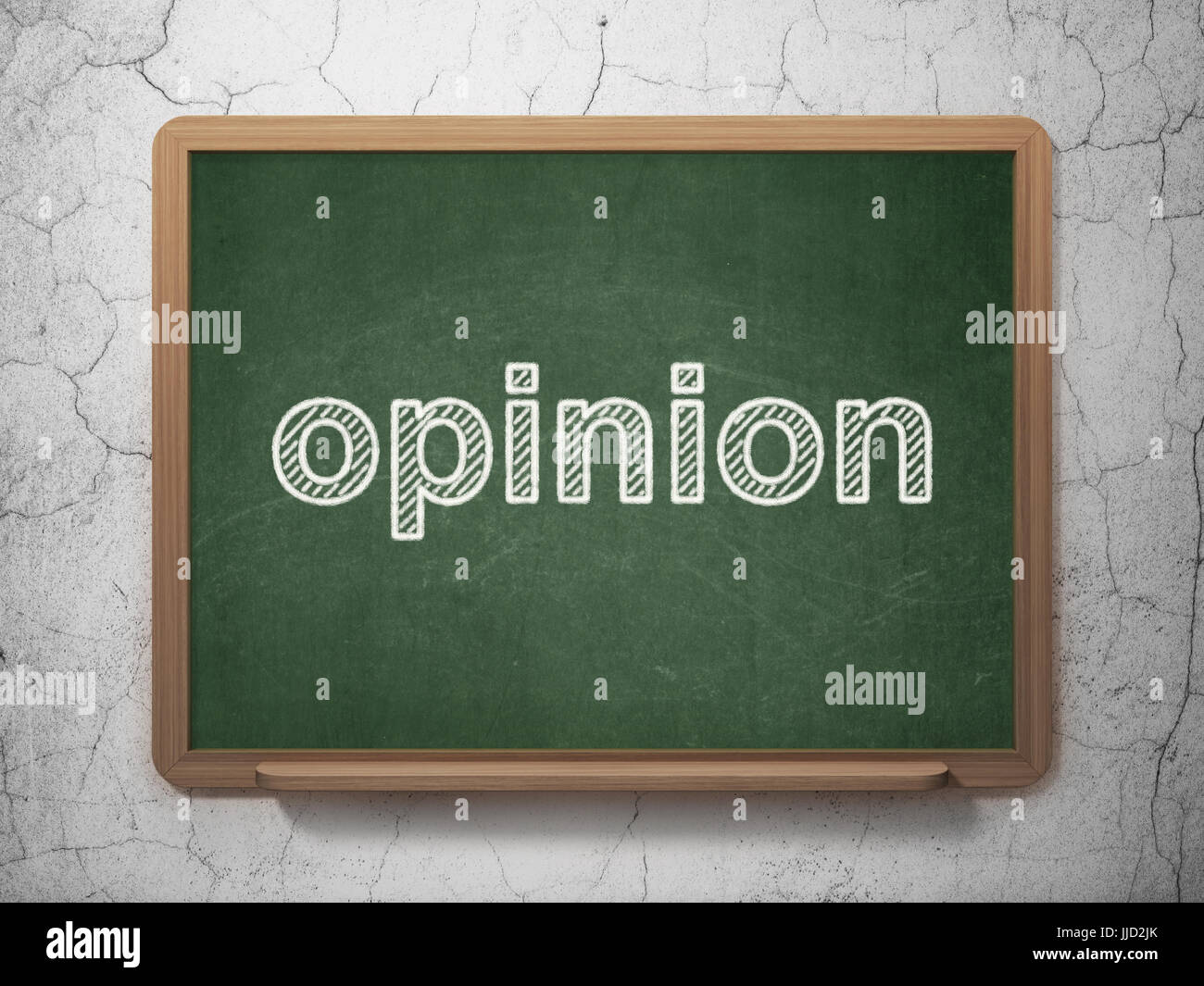 Marketing concept: Opinion on chalkboard background Stock Photo - Alamy