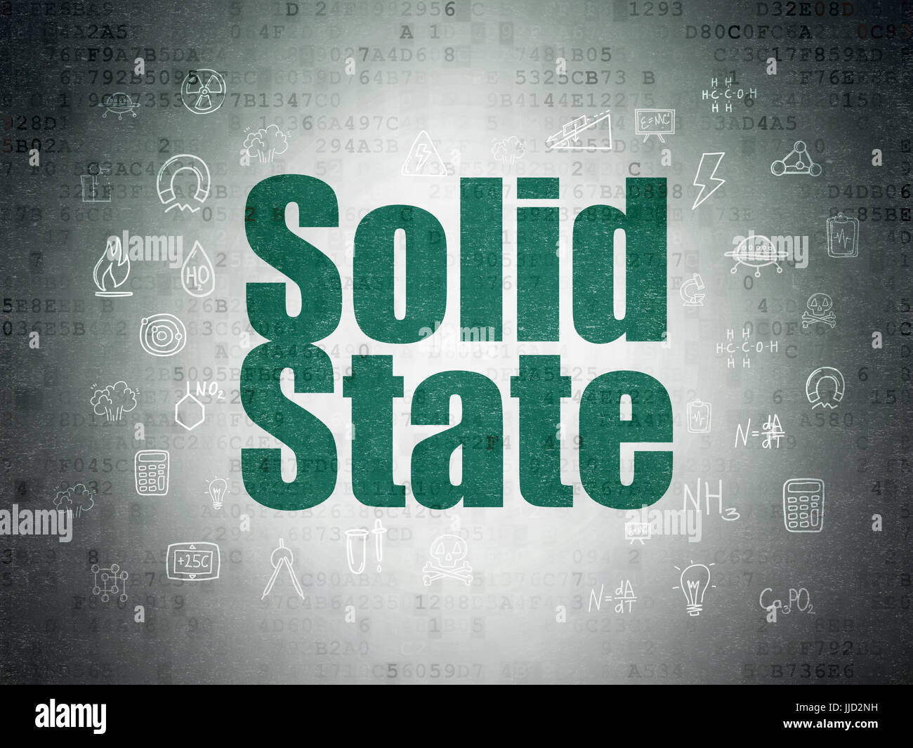 Science concept: Solid State on Digital Data Paper background Stock Photo - Alamy