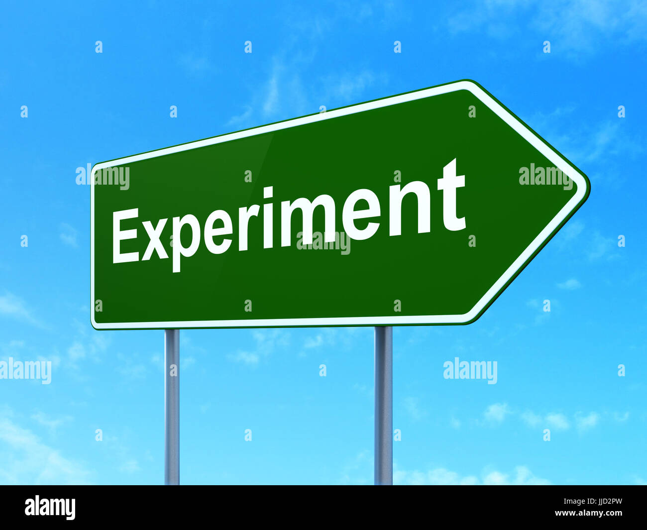 Science concept: Experiment on road sign background Stock Photo - Alamy