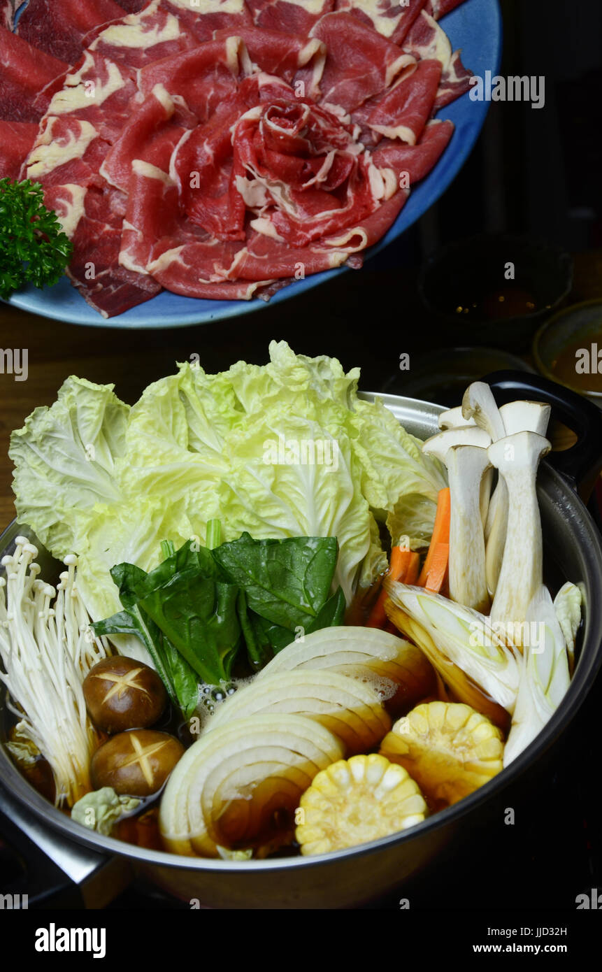 Becon grilled with mushroom Stock Photo - Alamy