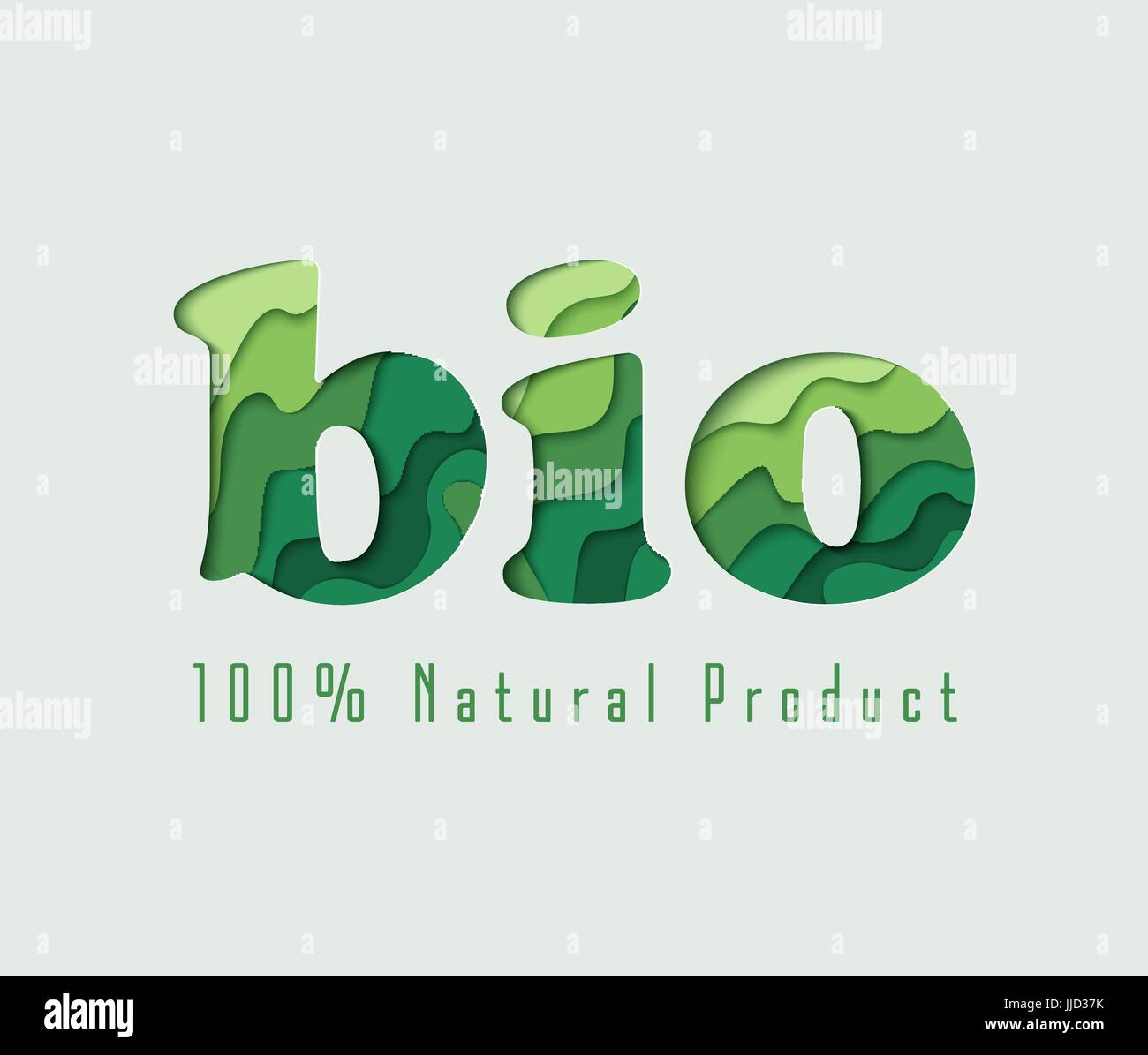 Bio paper cut vector concept art illustration. Ecological background ...