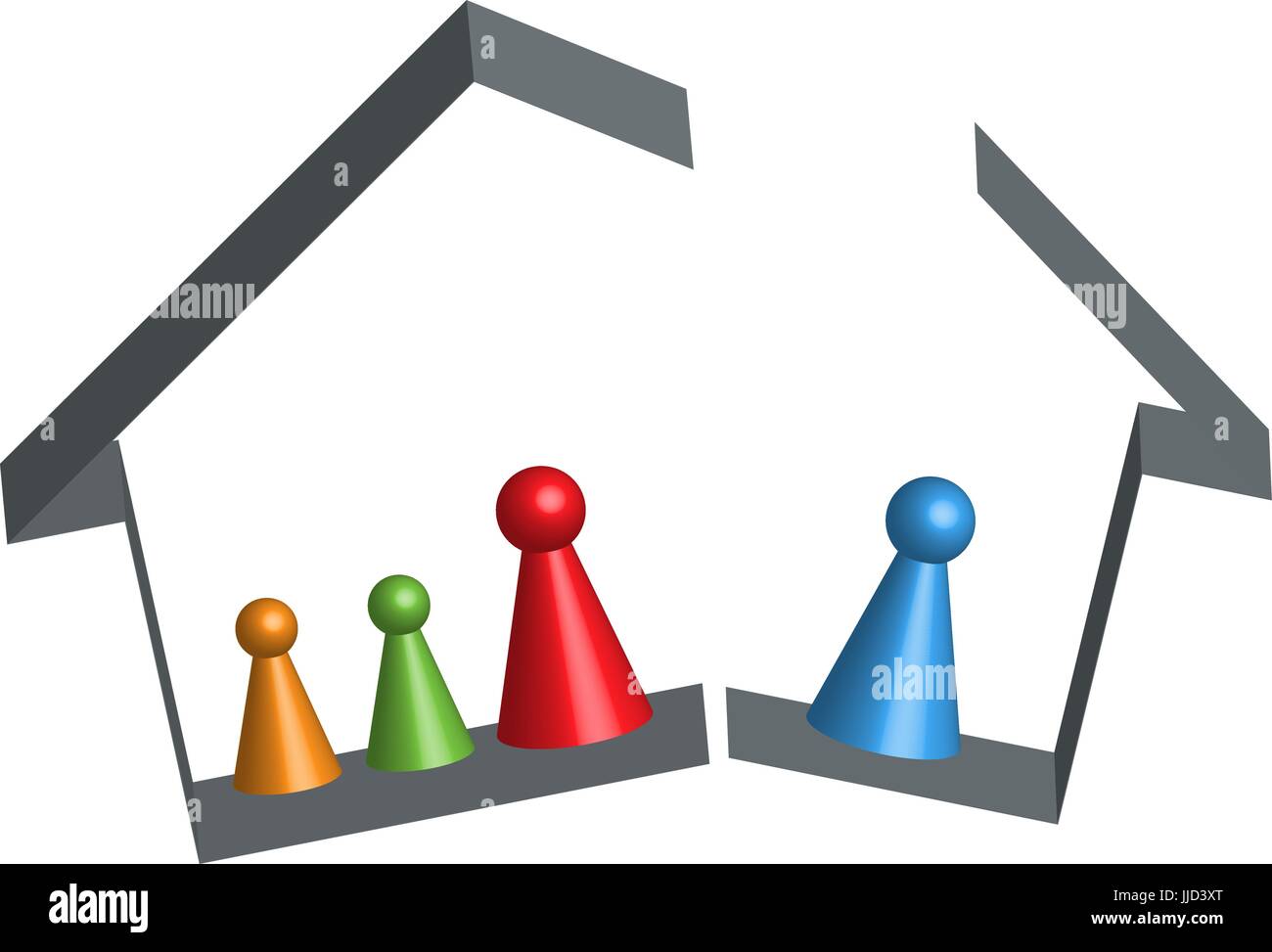 Family conflict husband wife Stock Vector Images - Alamy