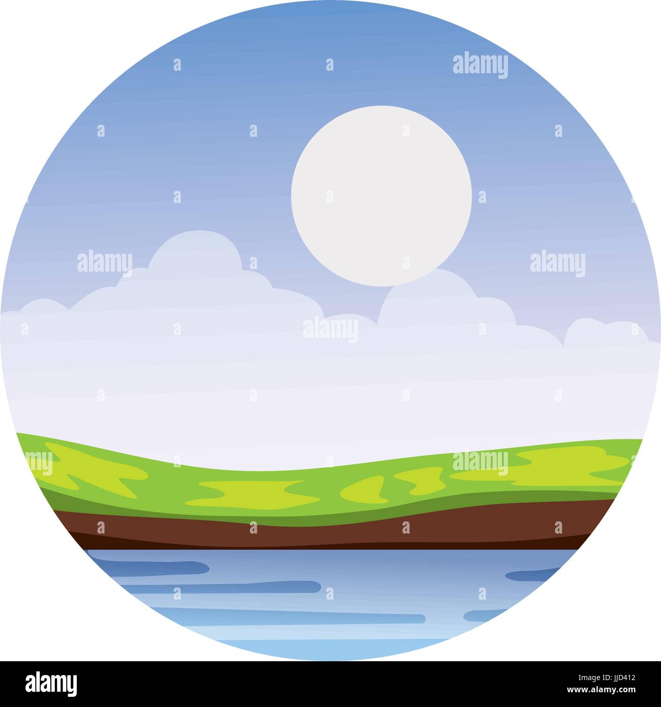 beautiful landscape with lake vector illustration design Stock Vector ...