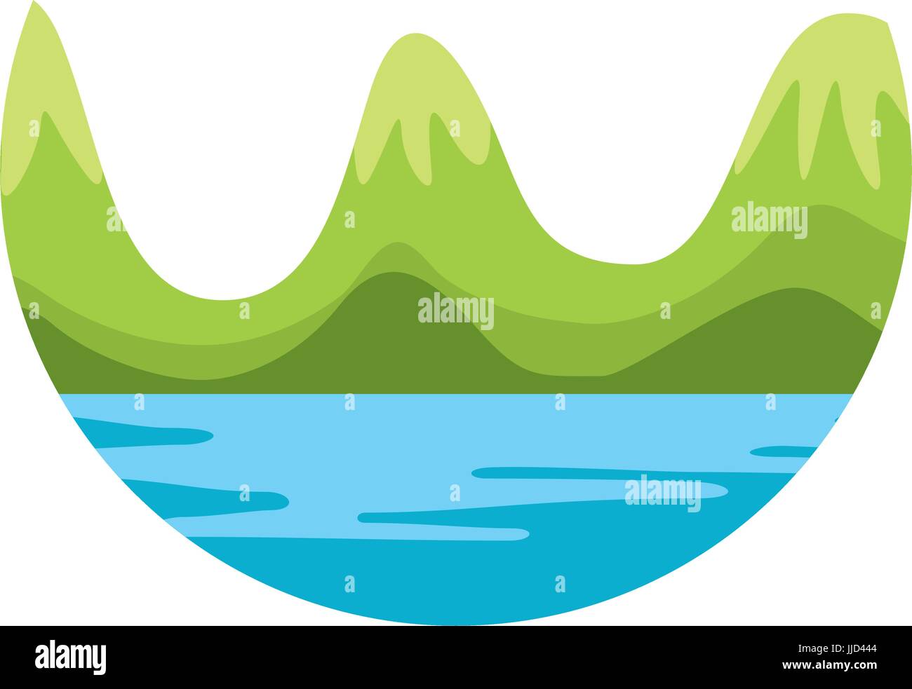 beautiful landscape with lake vector illustration design Stock Vector ...