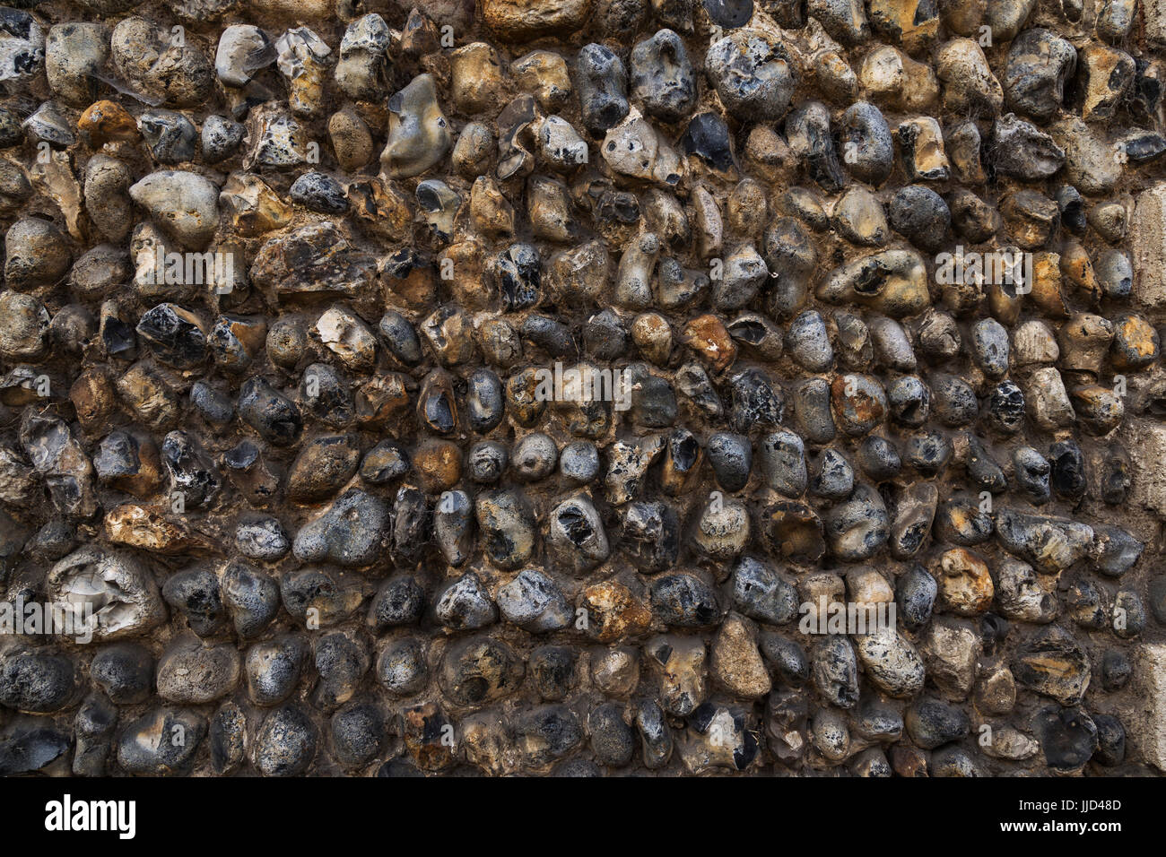 Section of Traditional Flint Wall Construction in Lavenham Stock Photo ...