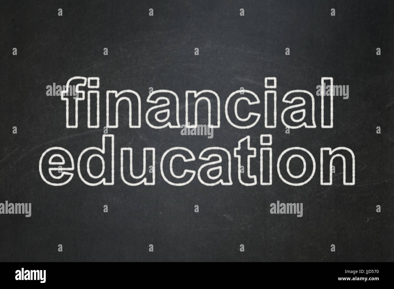 Learning concept: Financial Education on chalkboard background Stock ...