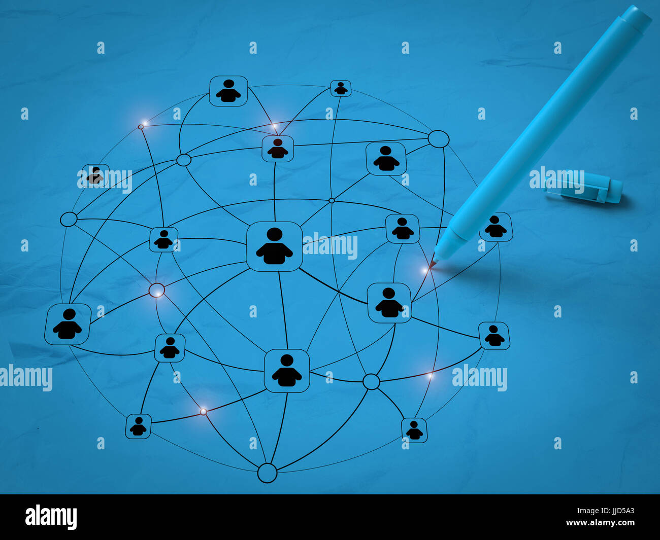 3d rendering social network interface with man icon Stock Photo - Alamy