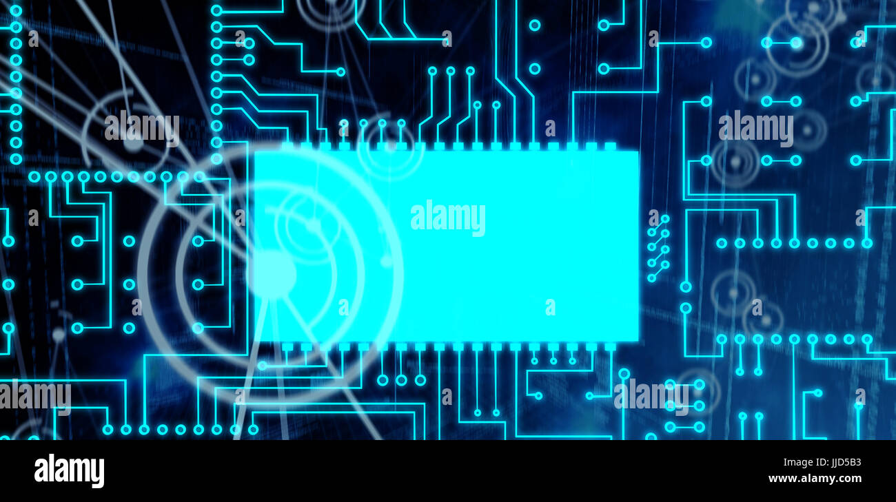 Digitally Generated Image Of Circuit Board Against Binary Codes And 7350