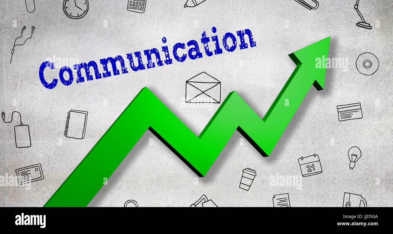 Close up of Communication text against black wall Stock Photo - Alamy