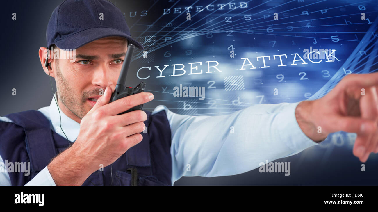 Security officer pointing computer hi-res stock photography and images ...