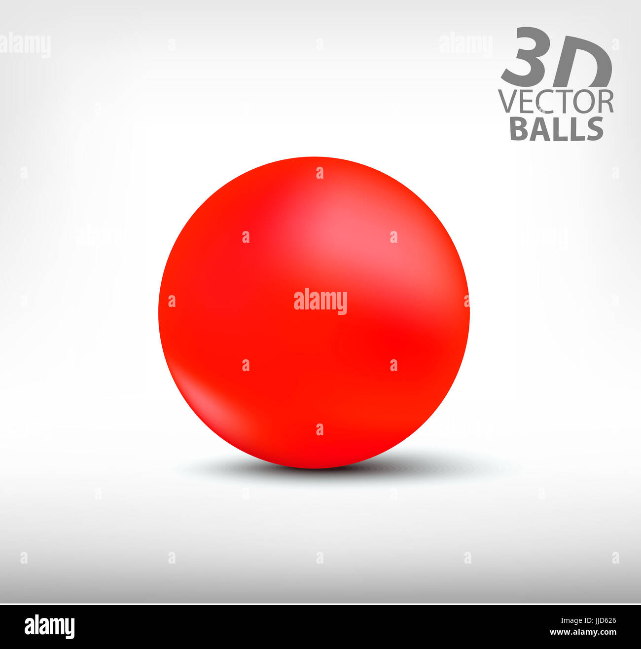 Red realistic sphere single. 3D vector balls Stock Photo - Alamy