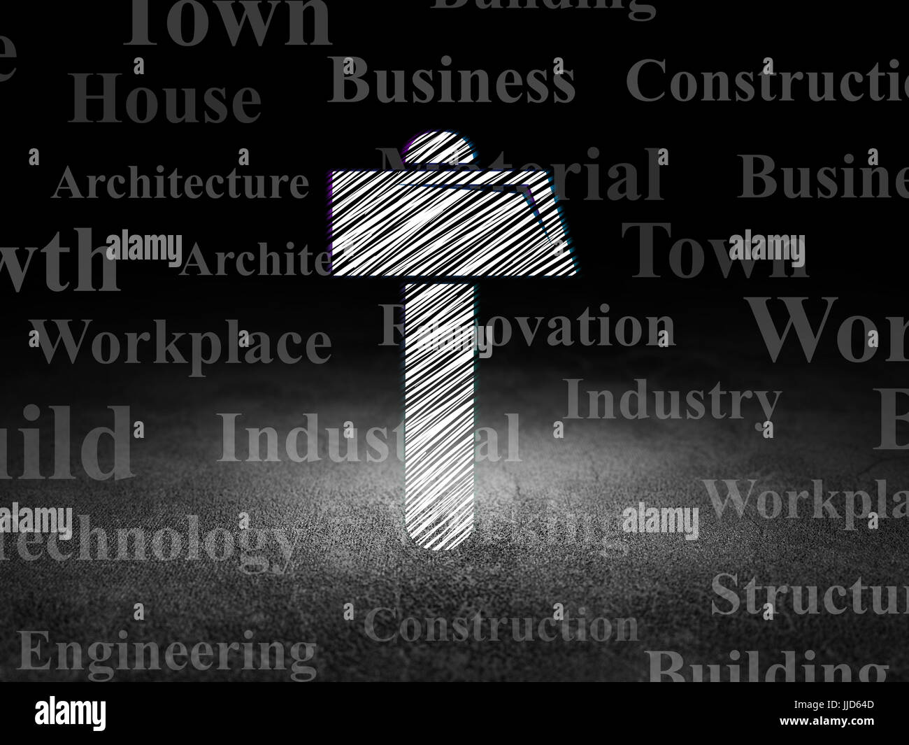 Building construction concept: Hammer in grunge dark room Stock Photo ...