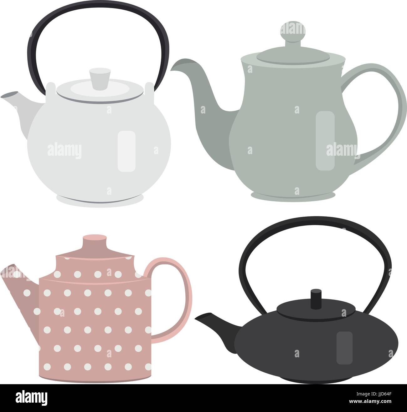 White tea pots Stock Vector Images - Alamy