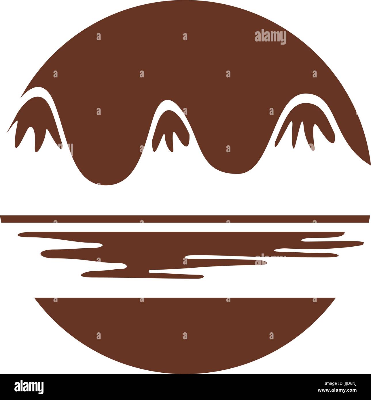 beautiful landscape with lake vector illustration design Stock Vector ...