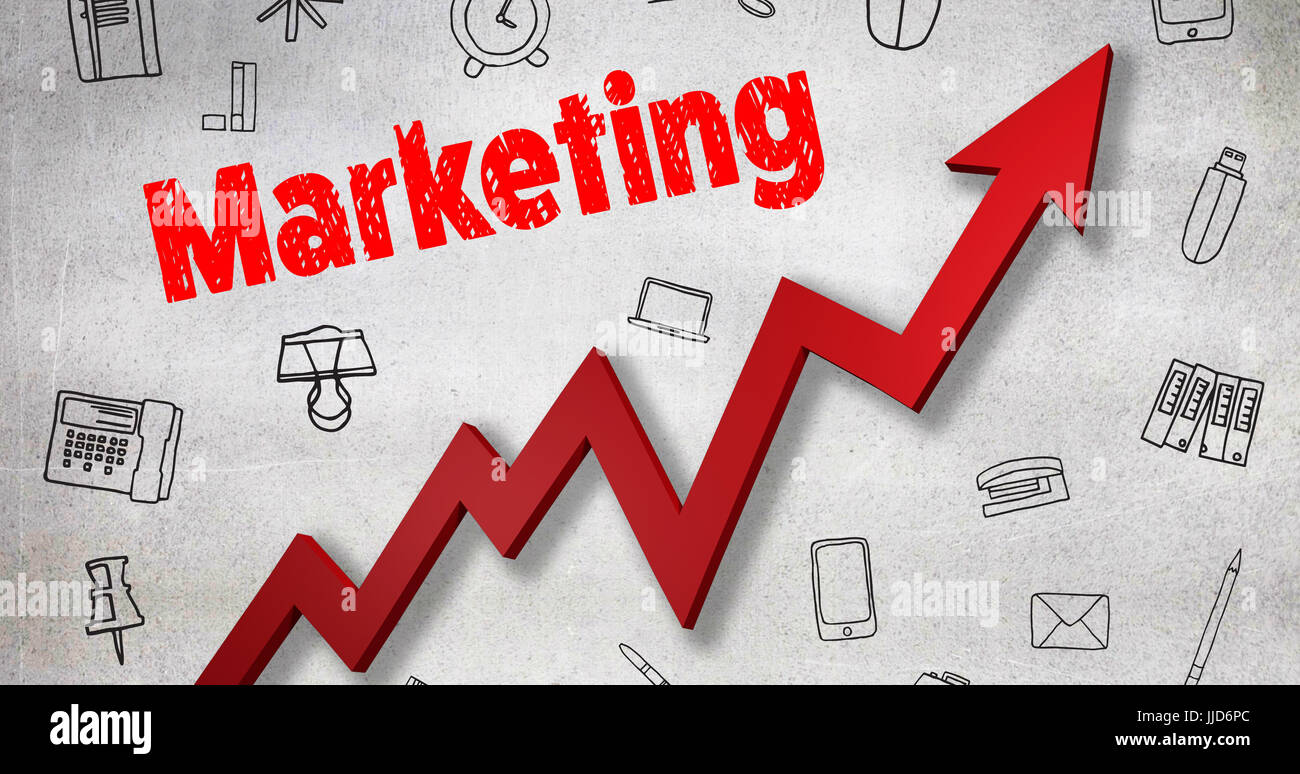 3d image digital marketing word hi-res stock photography and images - Alamy