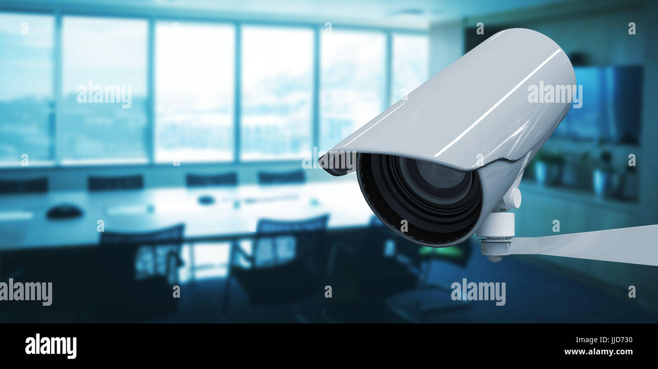CCTV camera against empty boardroom in office Stock Photo - Alamy