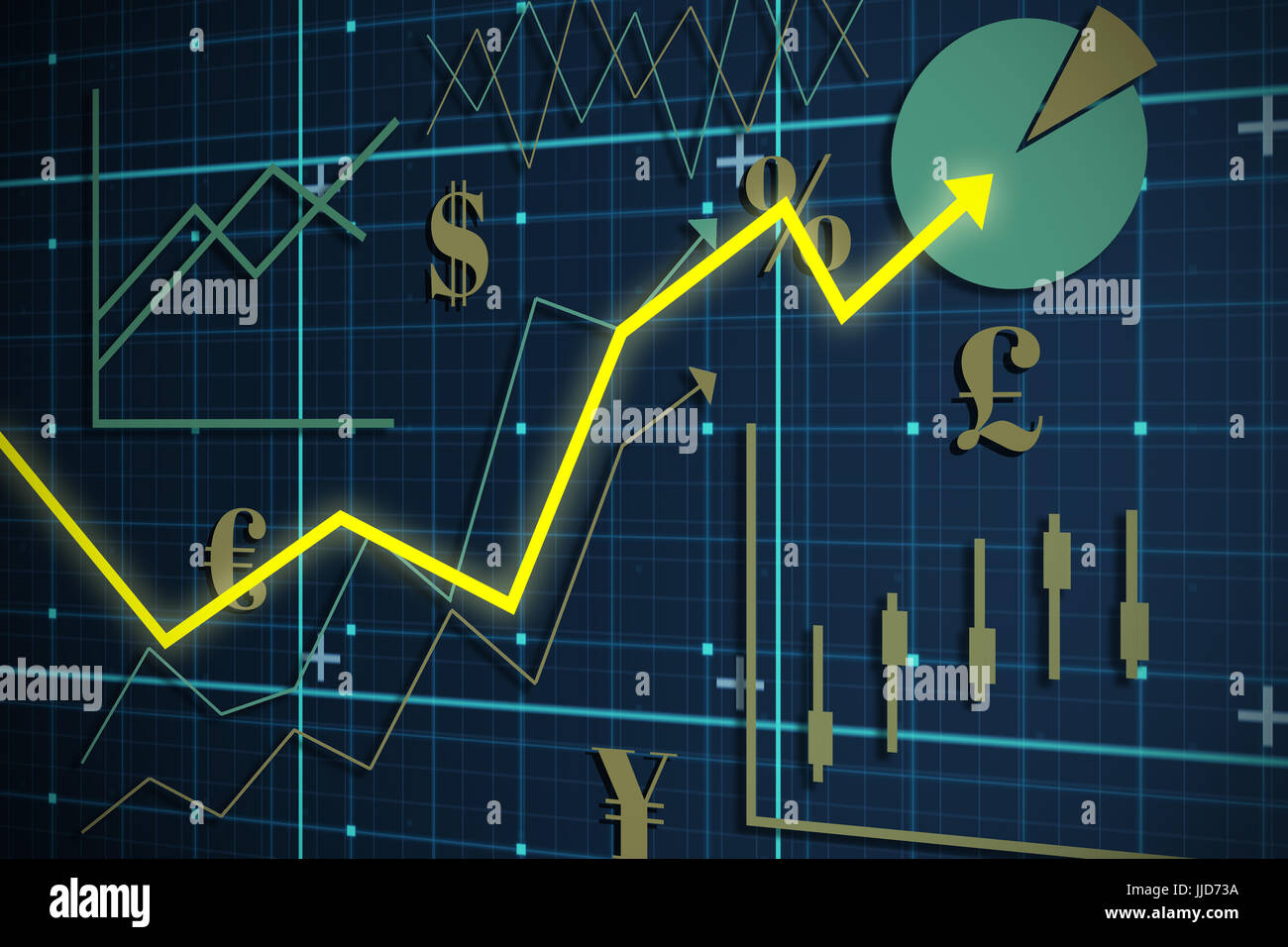 Red arrow against graph Stock Photo - Alamy