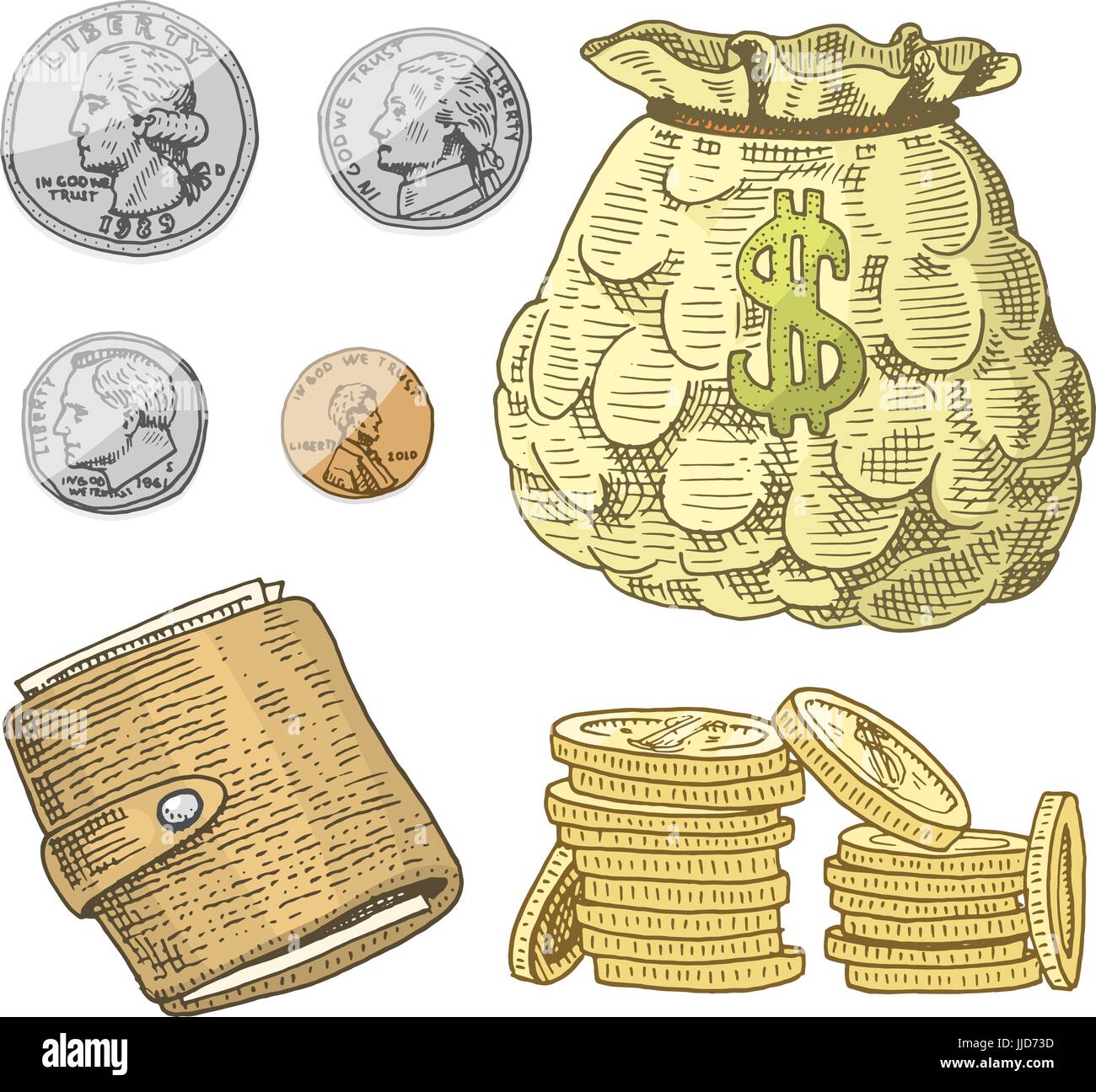 Us 100 dollar bill pile Stock Vector Images - Alamy