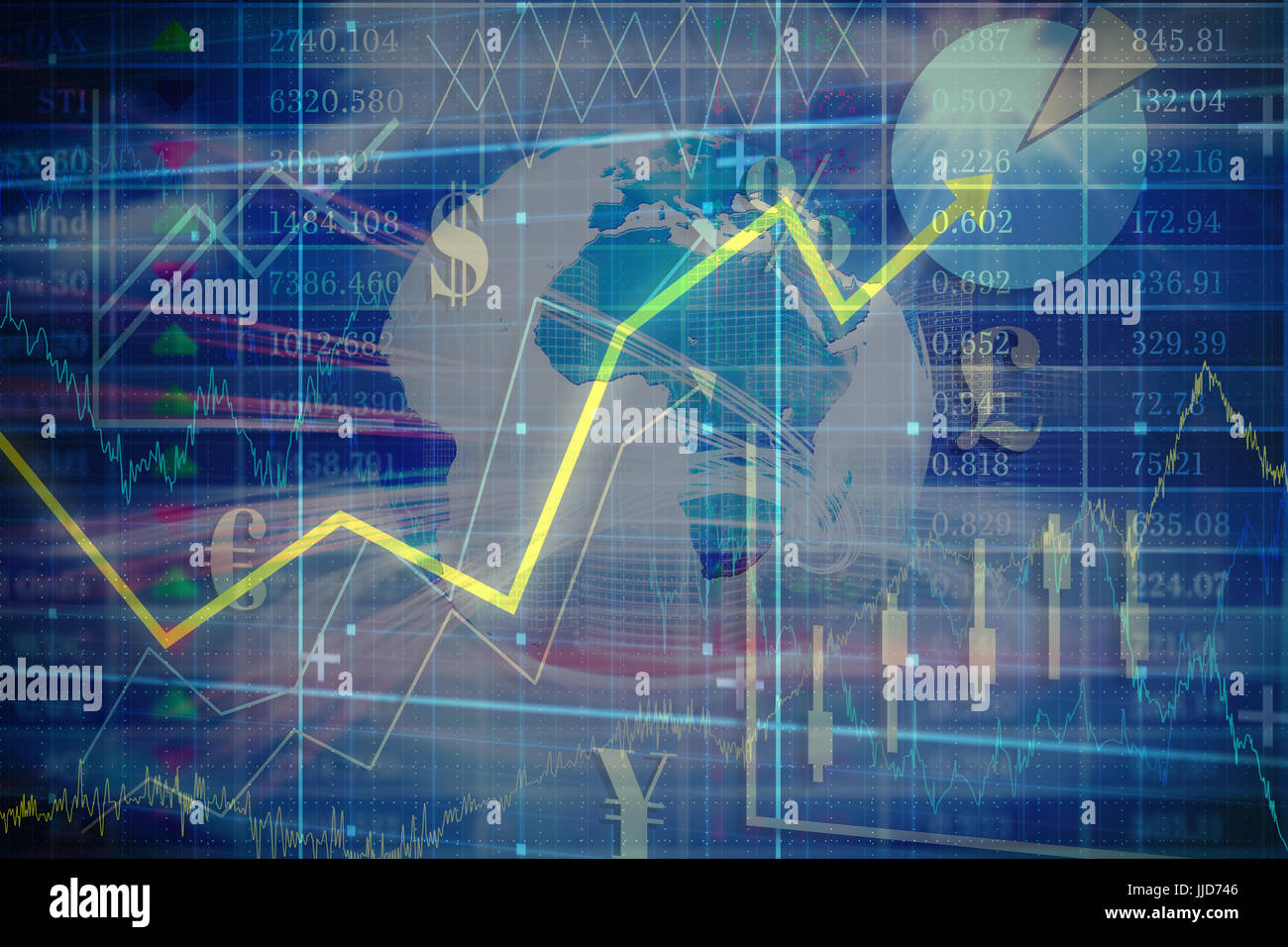Red arrow against graph Stock Photo - Alamy