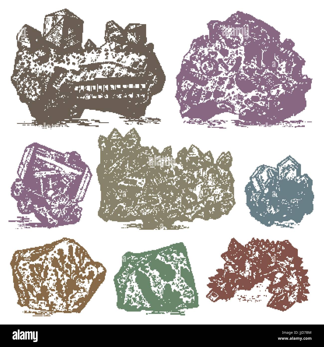 Fossilized plants, stones and minerals, crystals, prehistoric animals ...