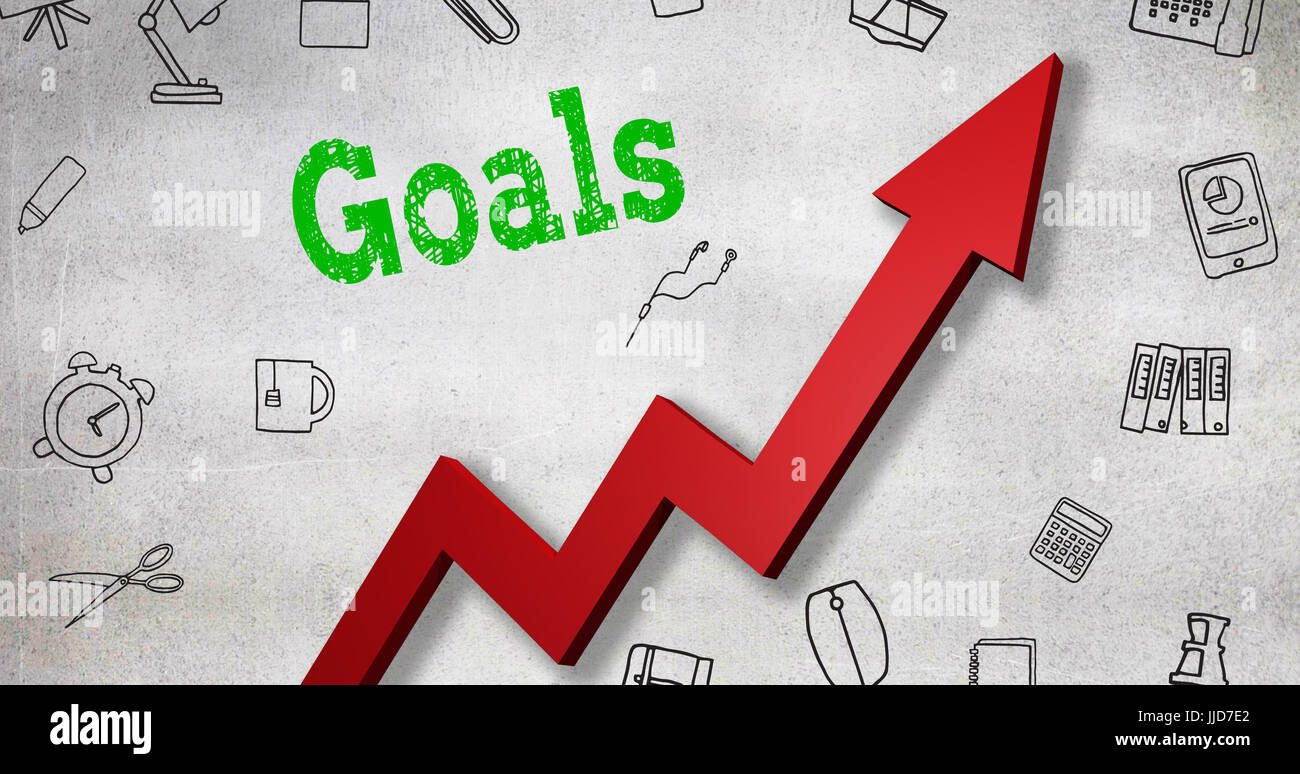 Close up of Goals text against black wall Stock Photo - Alamy