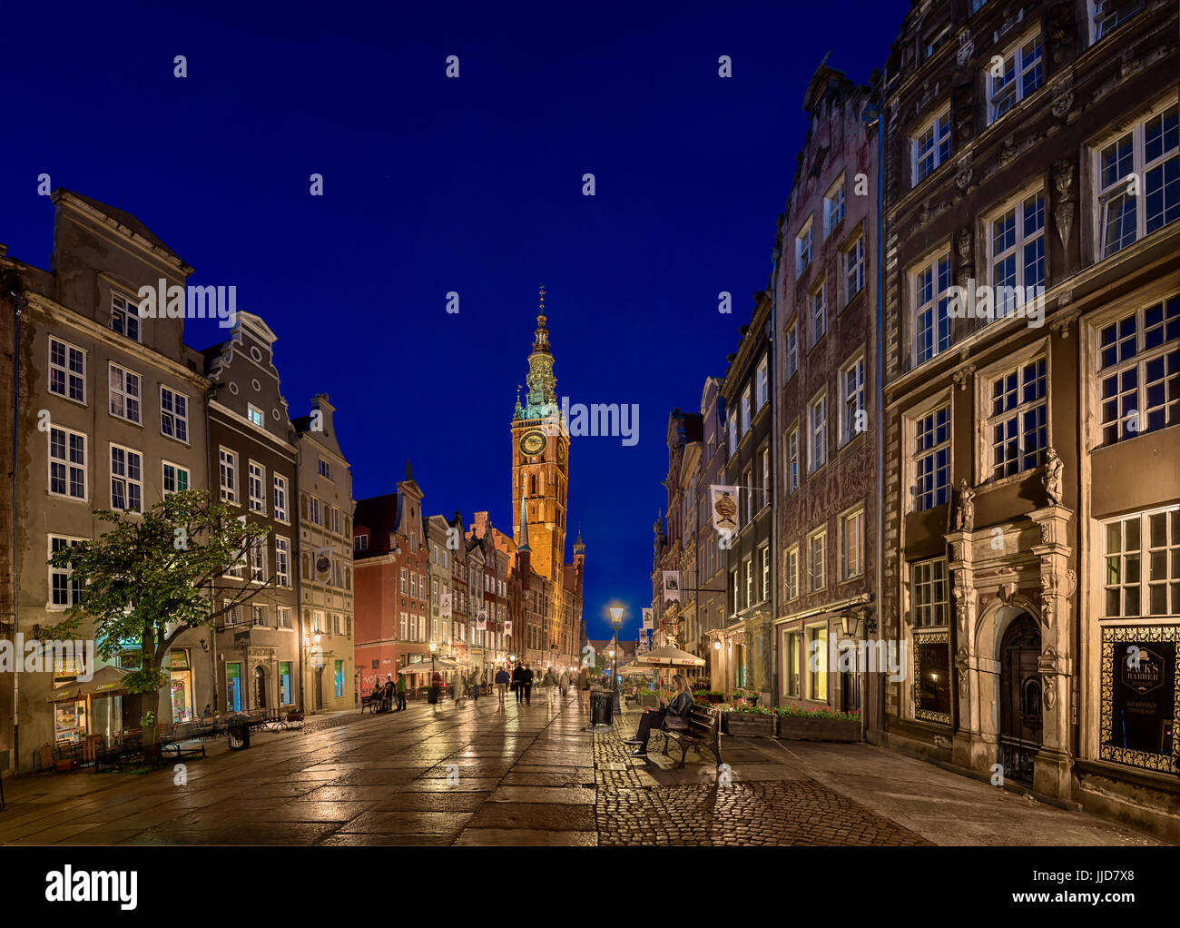 Medieval town hall on Long Market street in the old town Stock Photo ...