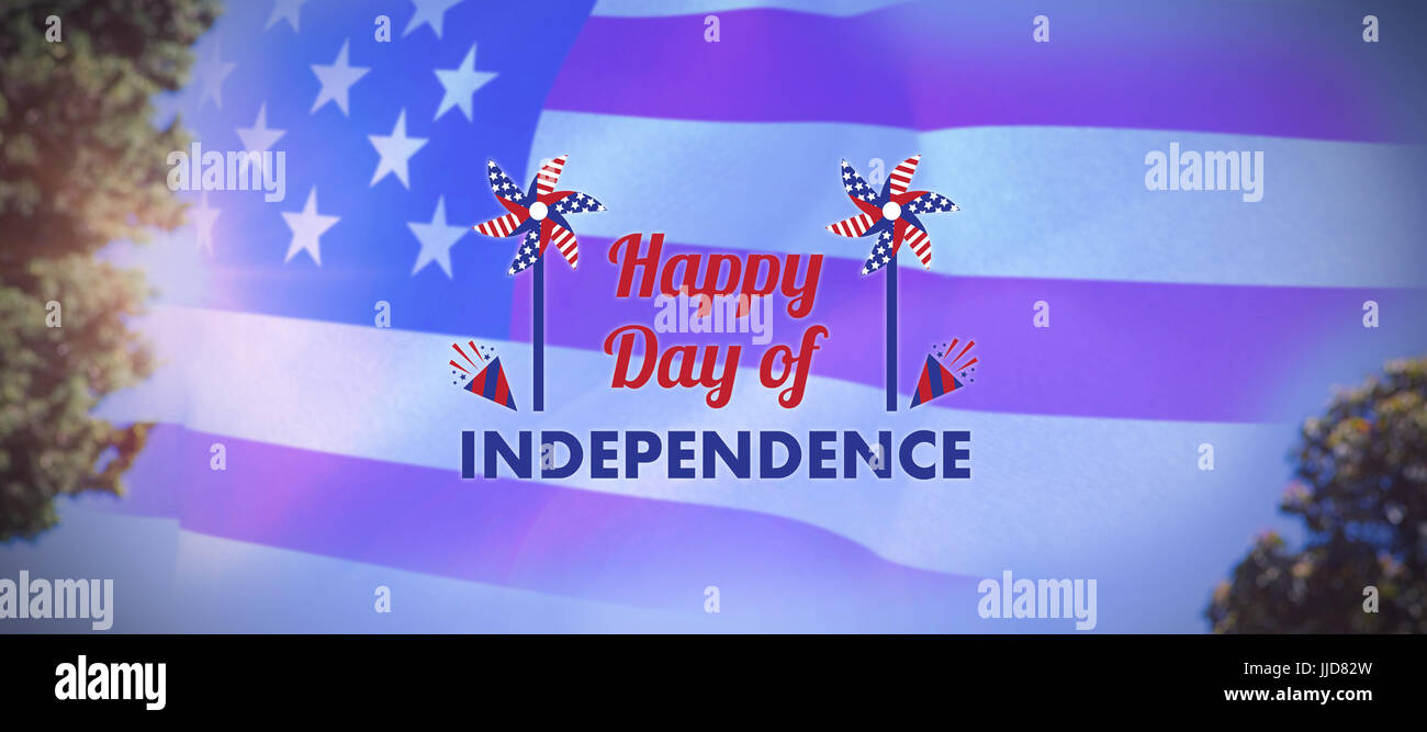 Vector image of Happy Independence day text with decoration against ...
